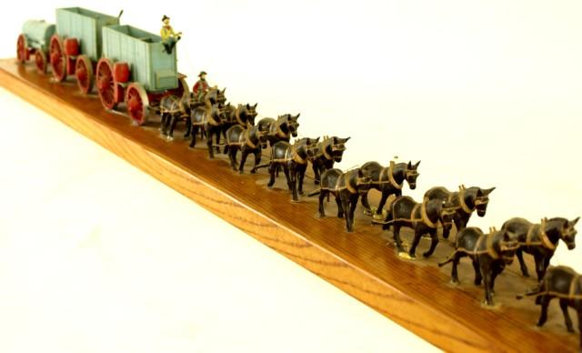 Vintage model of 20 mule Borax team