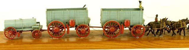 Vintage model of 20 mule Borax team