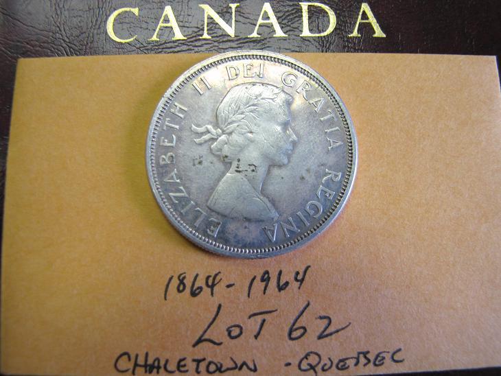 1864 1964 Canadian Silver Dollar 1864 1964 Canadian Silver Dollar