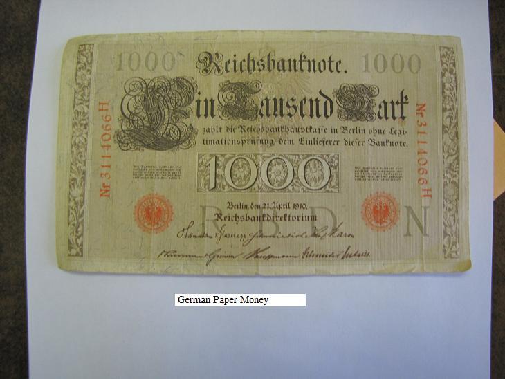 German Paper Note