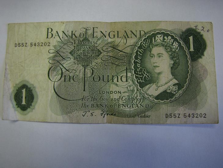 1 Pound English Note