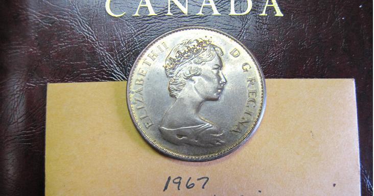 Gold Plated 1967 20 Dollar Canadian Coin