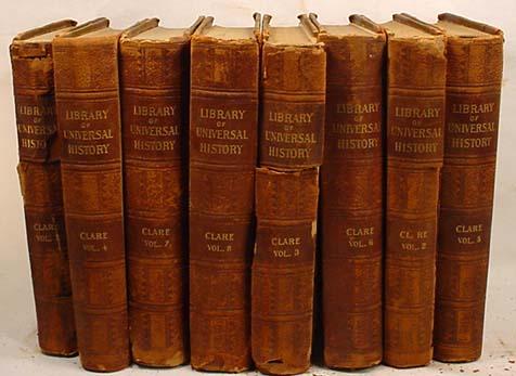 SET OF 8 1898 "LIBRARY OF UNIVERSAL HISTORY" HARDC