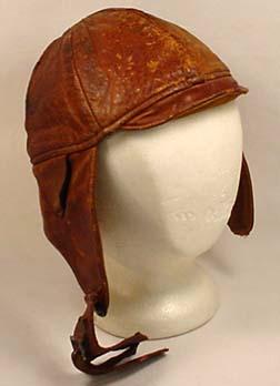 EARLY LEATHER MOTORCYCLE HELMET