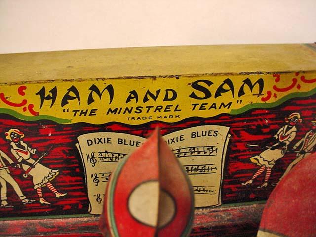 C. 1920'S BLACK AMERICANA STRAUSS HAM AND SAM TIN