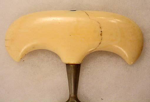 OLD WEST GAMBLER'S PUSH DAGGER W/ SCRIMSHAWED IVOR