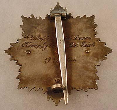 RARE WW2 GERMAN NAZI SS GERMAN CROSS IN SILVER ISS