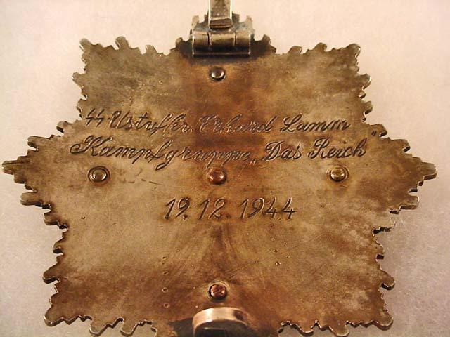 RARE WW2 GERMAN NAZI SS GERMAN CROSS IN SILVER ISS