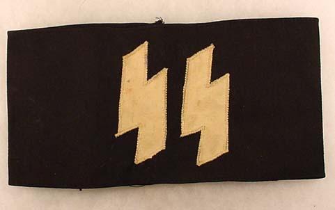 WW2 GERMAN NAZI WAFFEN SS ARM BAND - 3 PIECE MACHI