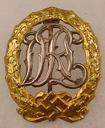 WW2 GERMAN NAZI GOLD SA WAR WOUNDED SPORTS BADGE W