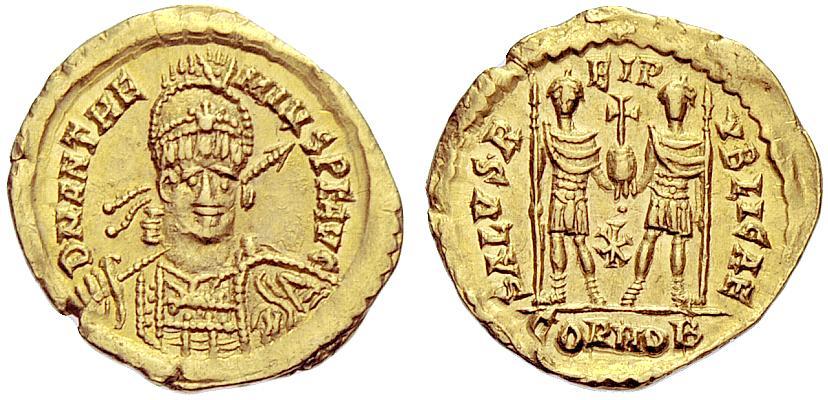 Roman Emp. Anthemius. Solidus, “Court style” 468, AV 4.34g.