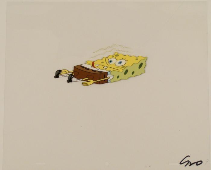 Head Marks Original Animation Spongebob Cel Flat Art