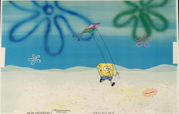 Production Background SpongeBob Cel Art Original Kites