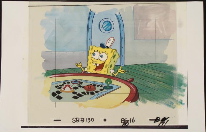 Having Fun Original Cel Spongebob Production Background