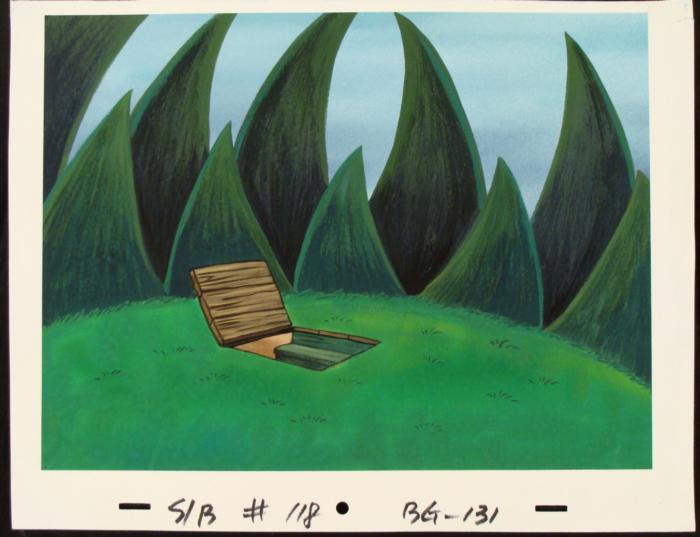 SpongeBob Roof House Production Art Original Background