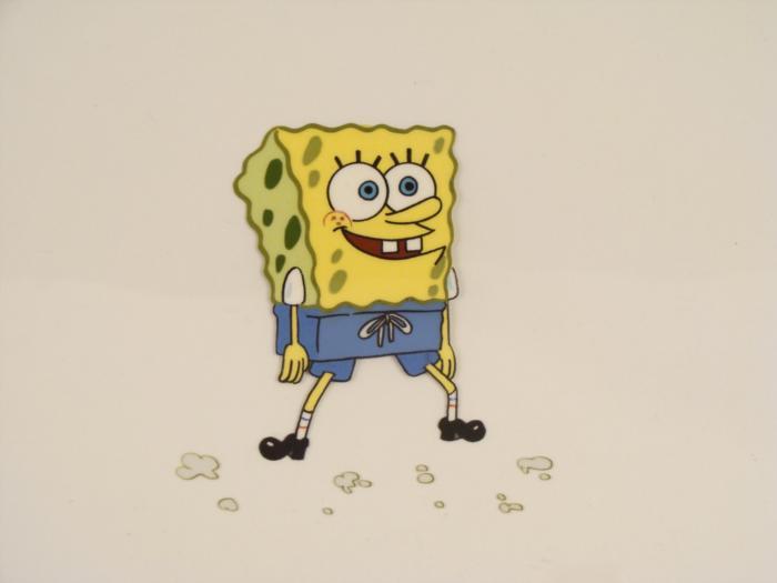 Dust Maker Original Animation Spongebob Cel Art Suit