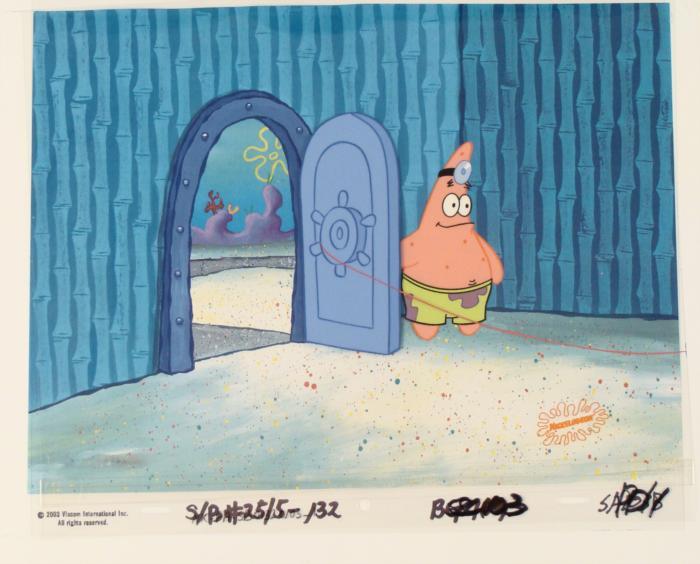 Doctor Original Art SpongeBob Cel Production Background