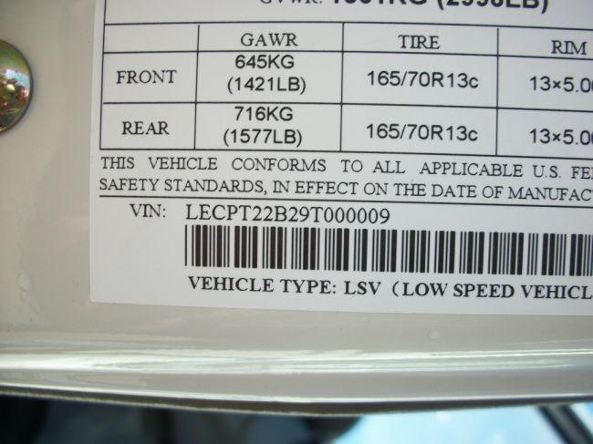 2009 Miles Electric ZX40ST Electric Pickup LSV