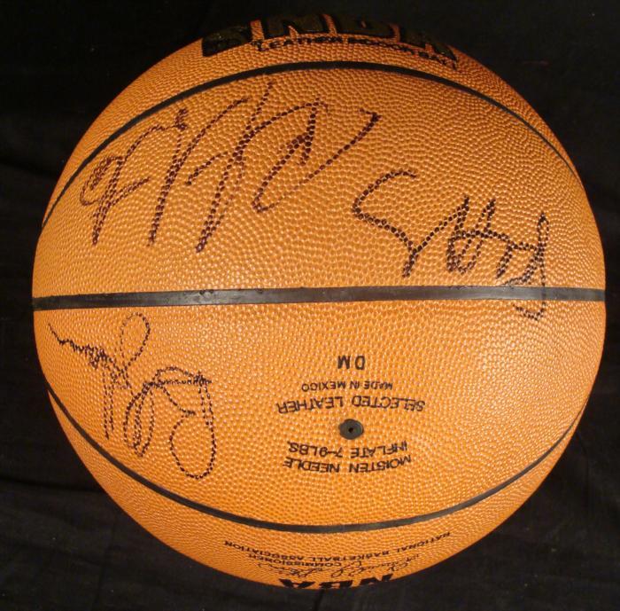 Chicago Bulls Signed Basketball 7 Sigs Will Perdue