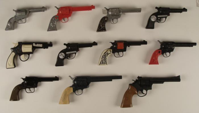 LOT 11 Antique Toy Guns Water and Cap Metal Plastic
