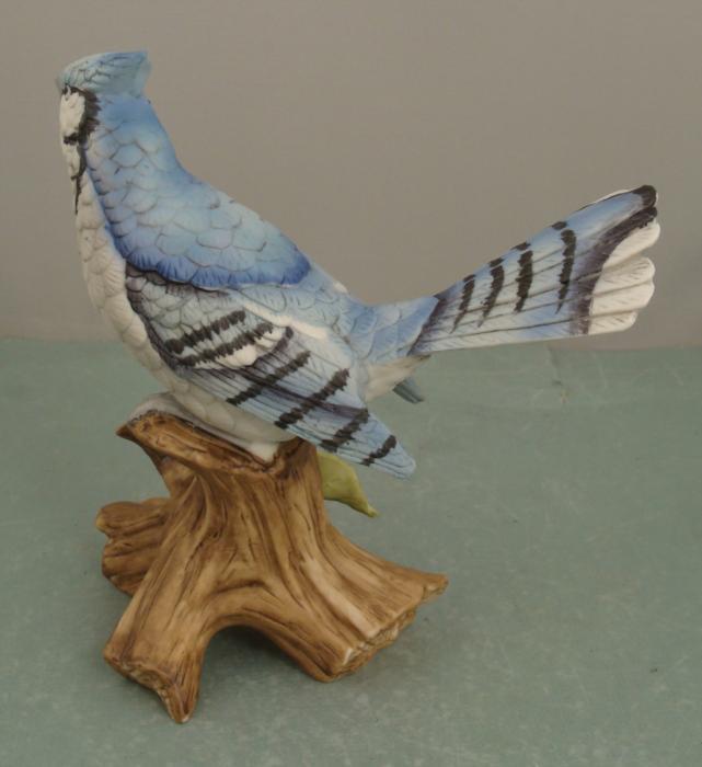 Lefton Blue Jay Vintage Hand Painted Bird Figurine