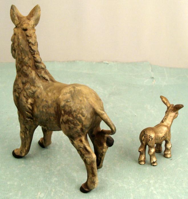 2 Vintage Donkey Mule Figurines Made in Japan