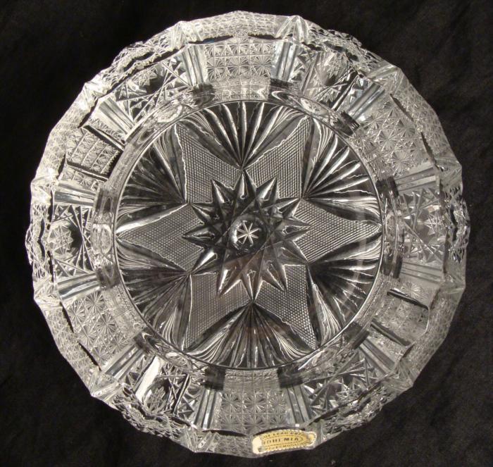 Bohemia Cut Glass Lead Crystal Vintage Ash Tray Dish