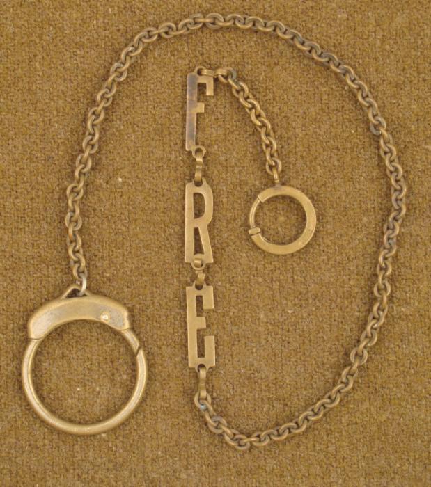 NAZI ERA 17 in. LONG POCKET WATCH FOB CHAIN