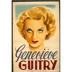 Genevieve Guitry Original Vintage Movie Poster 1930