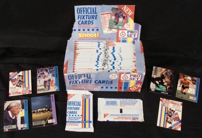 Pro Set UK Football Soccer Cards 1990-91 Box 45 Packs
