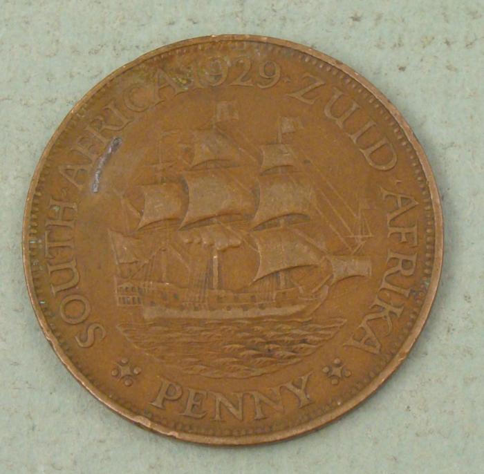 South Africa 1929 One Penny Coin Good Detail south-africa-1929-one-penny-coin-good-detail