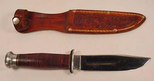 VINTAGE KINFOLKS HUNTING KNIFE W/ SHEATH - Approx.