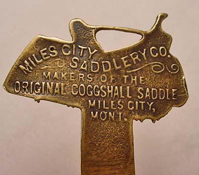 LOT OF 2 OLD WEST WATCH FOBS - COWBOY SADDLE AND I