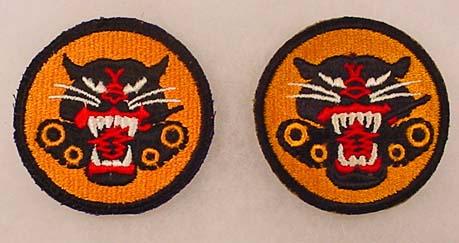 LOT OF 2 WW2 US ARMY TANK DESTRUCTION PATCHES - Th