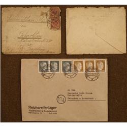 ORIGINAL1897 AND 1944 WITH 6 HITLER STAMPS ENVELOPE