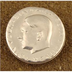 ORIGINAL SILVER TONED 1933 VOTE FOR HITLER PIN-PINBACK