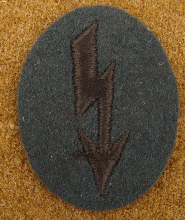 NAZI SIGNAL BLITZ-ORIGINAL PATCH BLACK EMBROIDERED