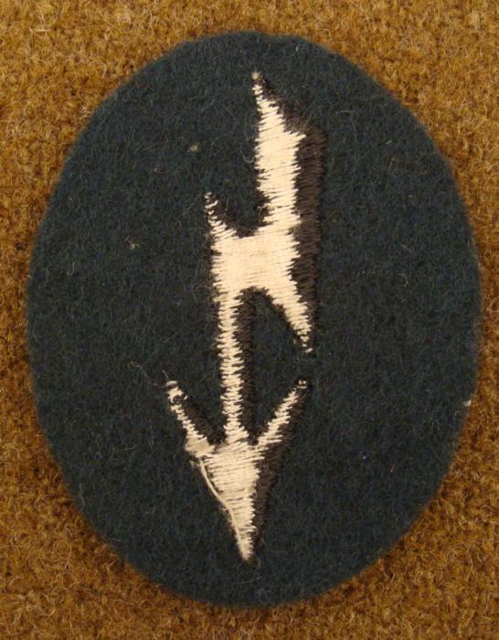NAZI SIGNAL BLITZ-ORIGINAL PATCH BLACK EMBROIDERED