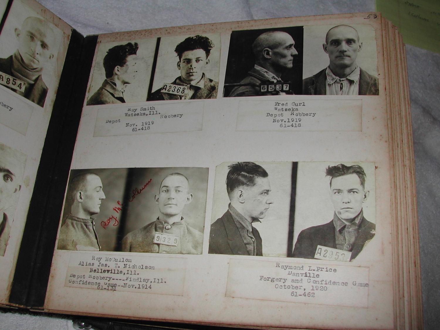 RAILROAD POLICE MUG BOOK: 50 PAGES OF MUG SHOTS FROM 1890'S-1940'S OF ...