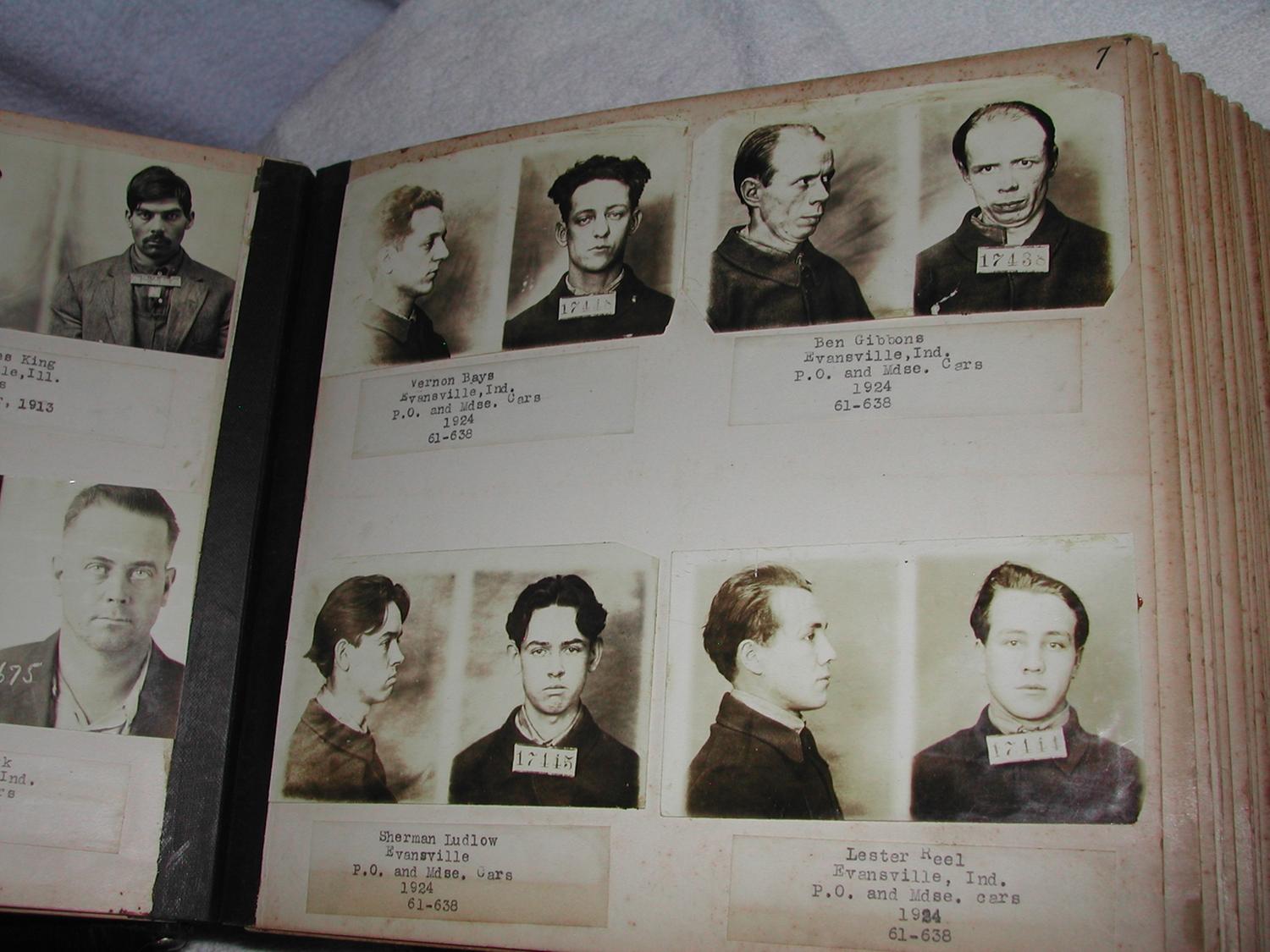 RAILROAD POLICE MUG BOOK: 50 PAGES OF MUG SHOTS FROM 1890'S-1940'S OF ...