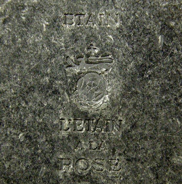 Antique Spanish Pewter L'Etain A La Rose Pitcher