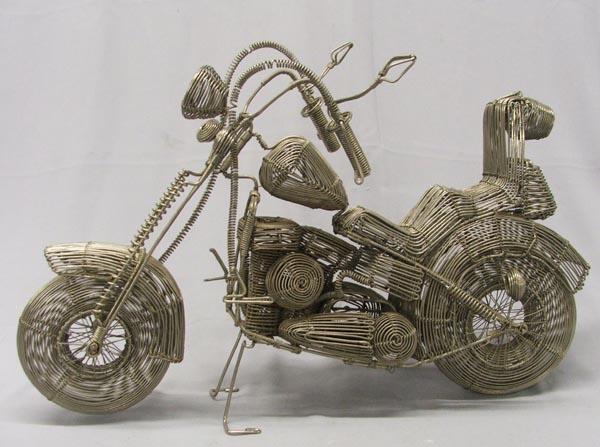 Hand Crafted Wire Motorcycle