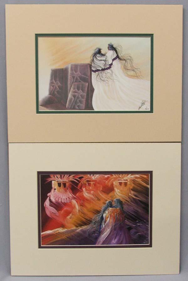 2 Signed Matted Prints by Bill Rabbit