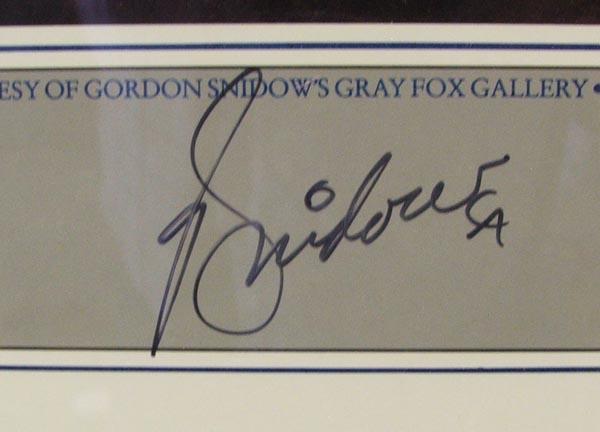 Signed Gordon Snidow Framed Poster