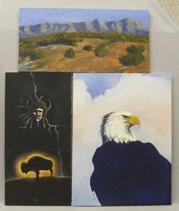 3 Original Chebon Barnoski Paintings