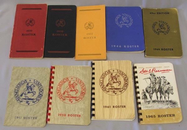 9 Roster Book Collection 1937 - 1965