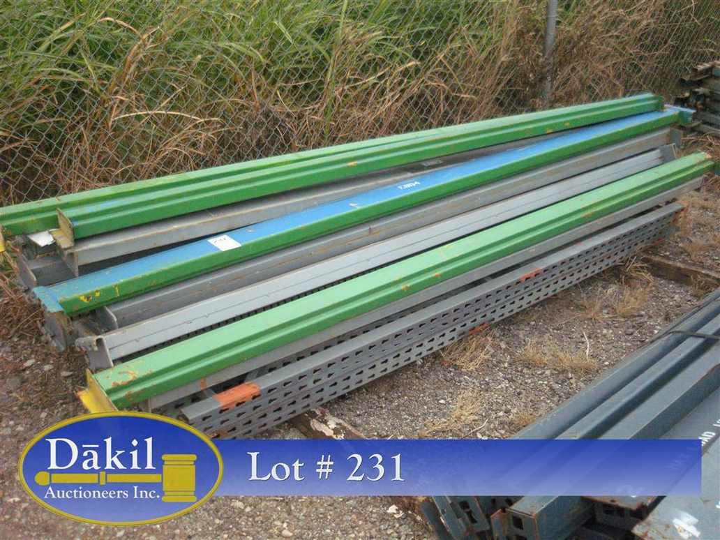 PALLET RACK 4 SECTIONS, 16 BRACES;