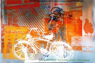 Rauschenberg Bicycle National Gallery Foil Print