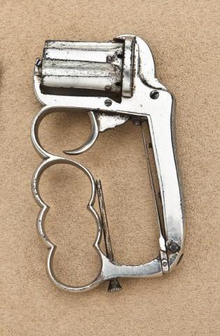 Double-action pin-fire oddity pistol marked “Delhaxhe” brevete #5 ...