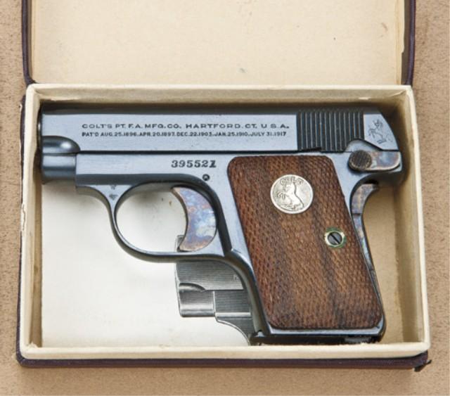 Colt model 1908, .25 ACP caliber, semi-automatic pistol, blue finish ...